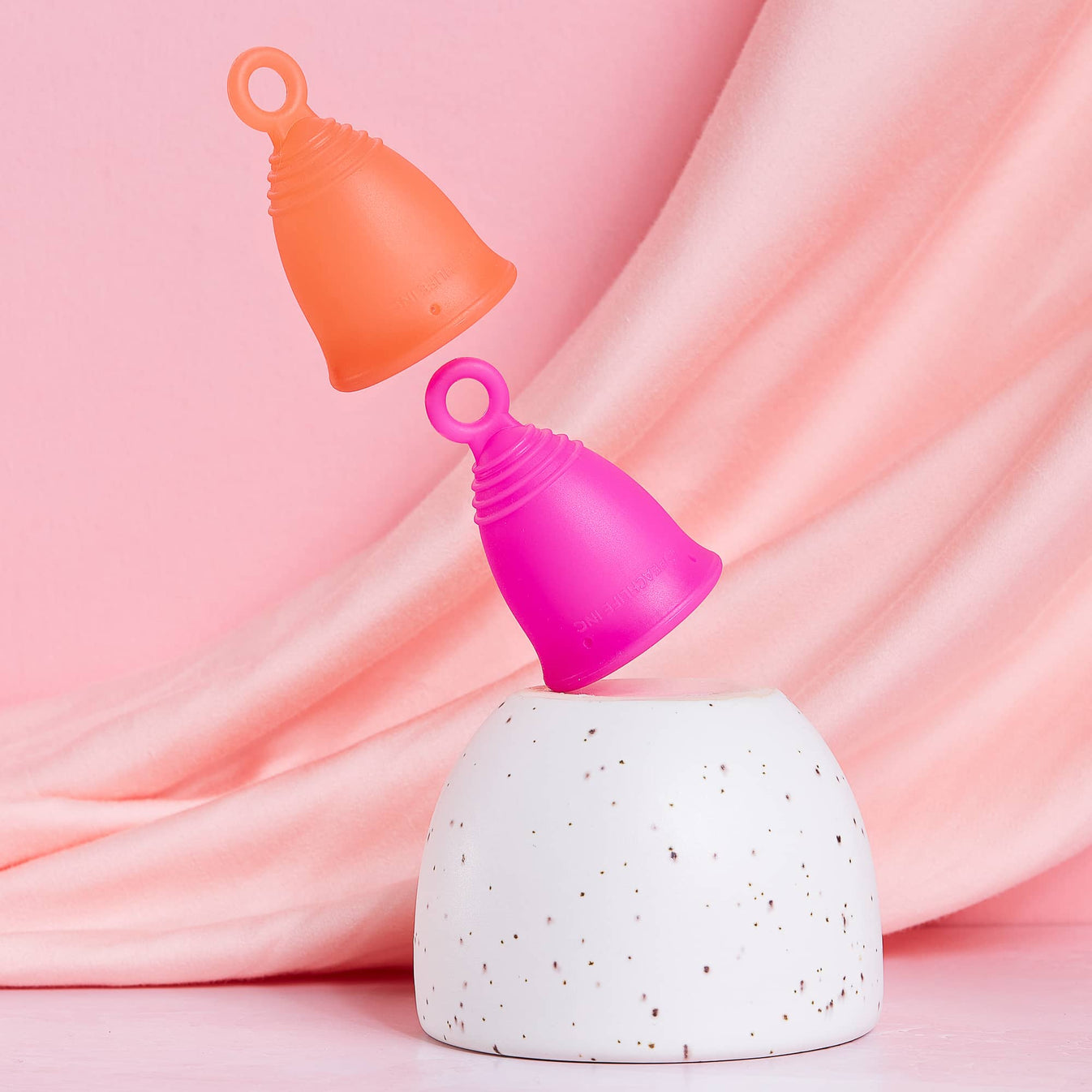 Silicone Ring Menstrual Cup with Loop Pull Stem | Peachlife – Peachlife Inc
